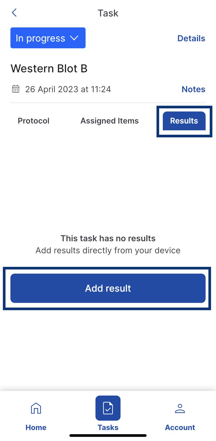 How to Add Results in the App