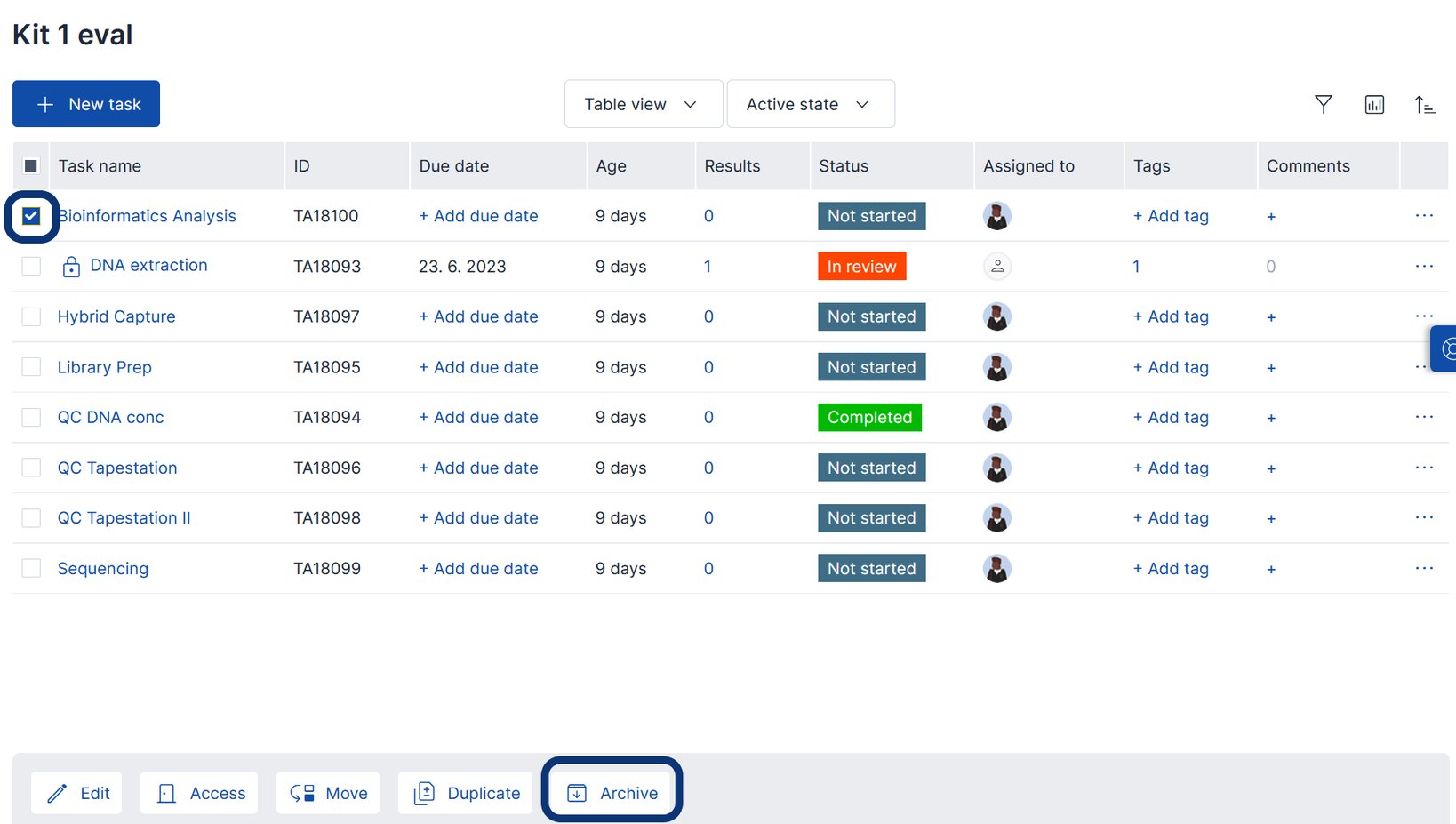 How To Delete a Task from an Experiment (Archiving Tasks)