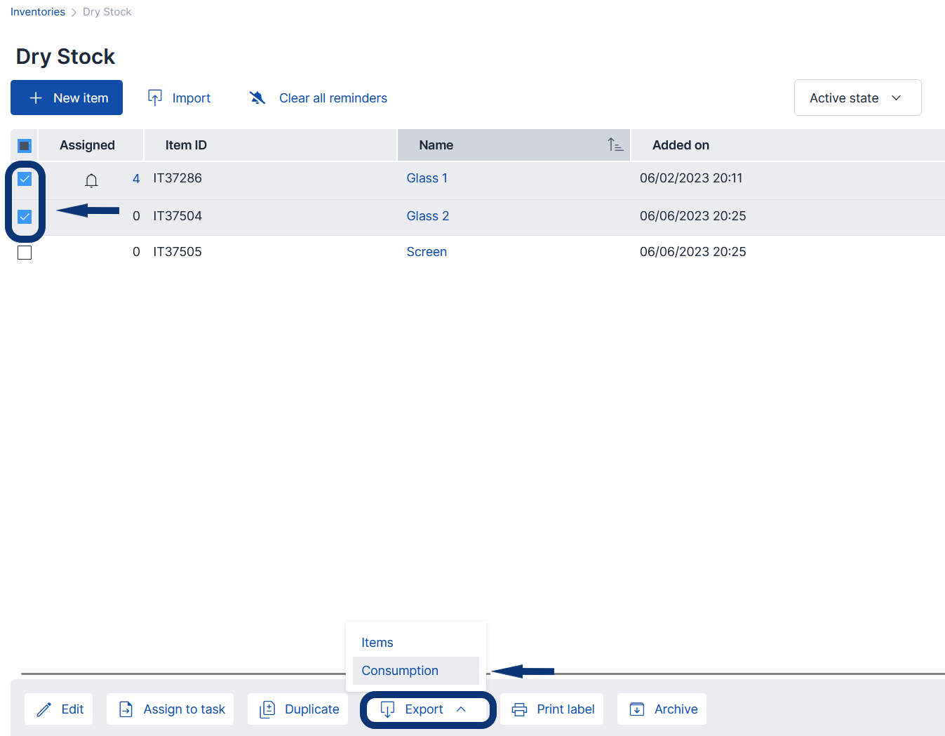 How to View Stock Consumption